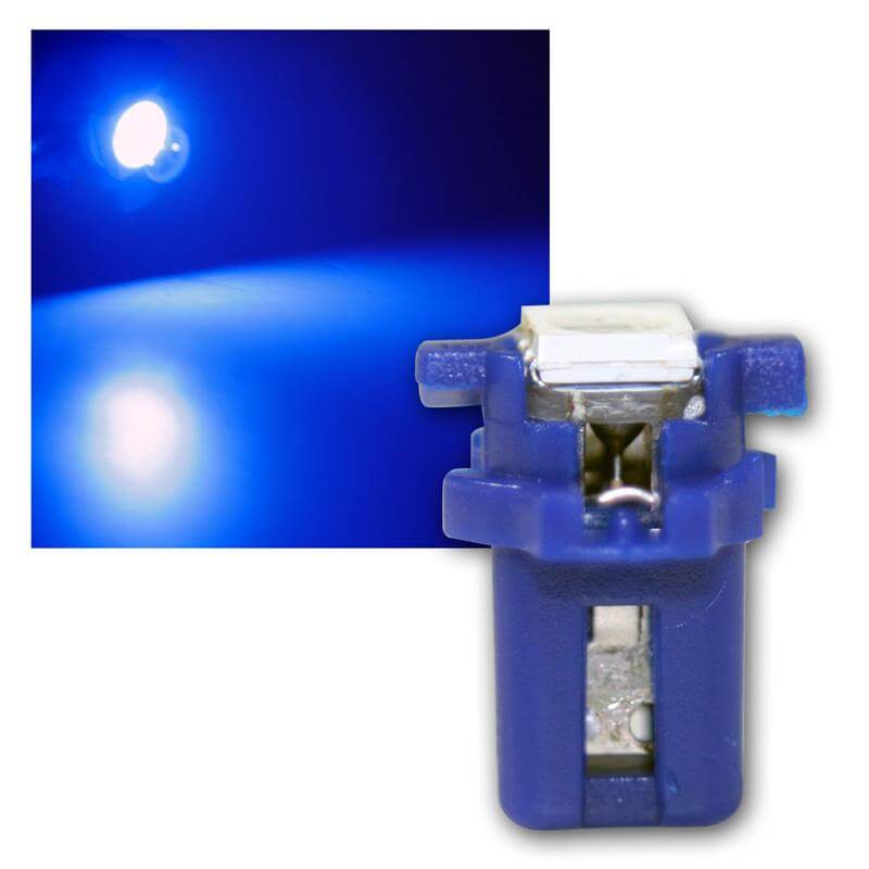 Led bulb 1 smd 5050 socket T5 B8.3D, blue color, for dashboard and ...