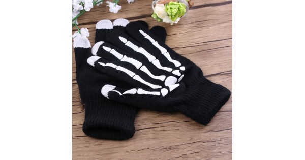 Manusi protectie, termice, model oase-schelet, material textil, culoare ...