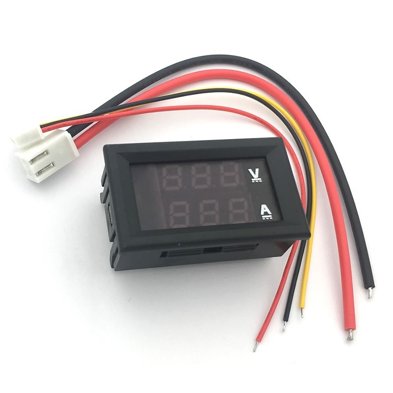 Voltmetru si Ampermetru digital 100 V 100 A rosu - rosu