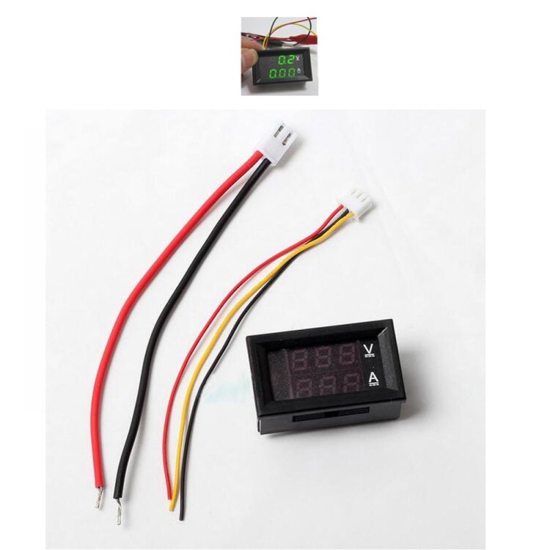 Voltmetru si Ampermetru digital 100 V 10 A verde - verde - shunt ( sunt ...